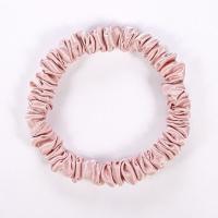 China 100% Mulberry Silk Hair Scrunchies for Women Girls Skinny Small Ponytail No Damage Breakage for sale