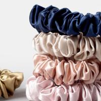China 100% Mulberry Silk Scrunchies for Hair 6 Pack Ties Prevent Breakage Curly Hair for sale
