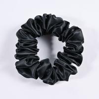 China 100% Pure Mulberry Silk Pink Oversized Scrunchies Hair Ties Elastic Ponytail Holder 8cm for sale