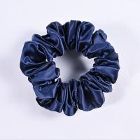 China 100% Pure Mulberry Silk Pink Oversized Scrunchies Hair Ties Elastic Ponytail Holder 8cm for sale