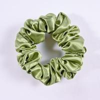 China 100% Pure Mulberry Silk Pink Oversized Scrunchies Hair Ties Elastic Ponytail Holder 8cm for sale