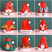 China Red Santa Claus Christmas Hat Unisex Fancy Dress Costume One Size Fits Most for Holiday Party for sale