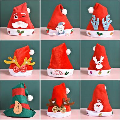 China Red Santa Claus Christmas Hat Unisex Fancy Dress Costume One Size Fits Most for Holiday Party for sale