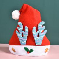 China Red Santa Claus Christmas Hat Unisex Fancy Dress Costume One Size Fits Most for Holiday Party for sale
