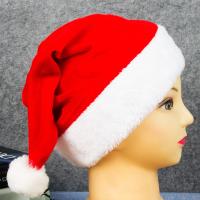 China Red Santa Claus Christmas Hat Unisex Fancy Dress Costume One Size Fits Most for Holiday Party for sale