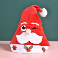 China Red Santa Claus Christmas Hat Unisex Fancy Dress Costume One Size Fits Most for Holiday Party for sale