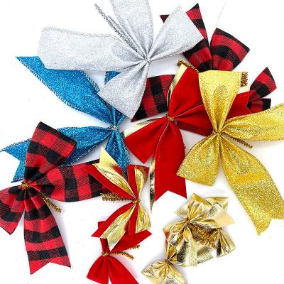 China Christmas Gift Wrapping Ribbon Bows 10mm x 50m Decorative Knots for Party Ornaments for sale