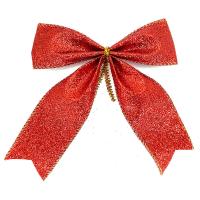 China Christmas Gift Wrapping Ribbon Bows 10mm x 50m Decorative Knots for Party Ornaments for sale