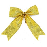 China Christmas Gift Wrapping Ribbon Bows 10mm x 50m Decorative Knots for Party Ornaments for sale