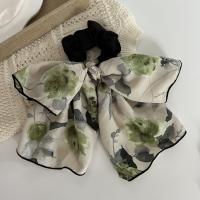 China Elastic Hair Scrunchie Camellia Flower Design One Size for Women Girls Casual Party Wedding for sale