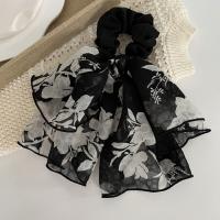 China Elastic Hair Scrunchie Camellia Flower Design One Size for Women Girls Casual Party Wedding for sale