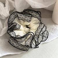China Organza Lace Hair Scrunchies One Size Women Girls Hair Ties Elastic Hair Bands for sale
