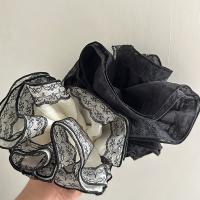 China Organza Lace Hair Scrunchies One Size Women Girls Hair Ties Elastic Hair Bands for sale