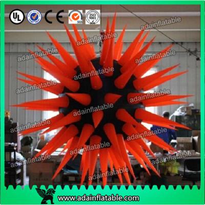 China 3M Orange Inflatable With Black Ball Inflatable Star For Event Decoration for sale