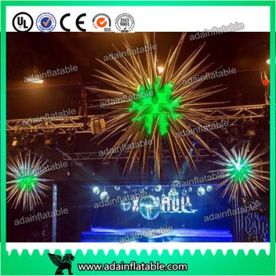 China 2M Golden Color Customed Inflatable Stars For Parties for sale