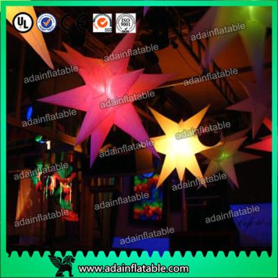 China Customized Inflatable Lighting Decoration / Inflatable Air Star Balloon For Party for sale