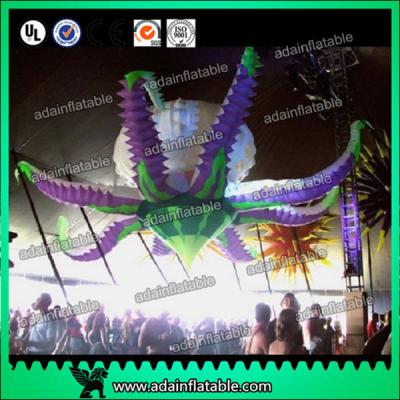 China Club Party Decorative Inflatable Shapes , Oxford Colorful Inflatable Flower With Blower for sale