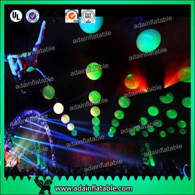 China Events Banquet Hanging Decoration LED Lighting White Inflatable Balloon for sale