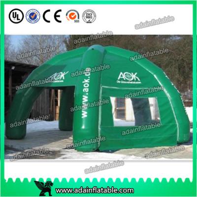 China Outdoor PVC Coated Giant Cube Inflatable spider Tent With Color Change Light / Air Blower for sale