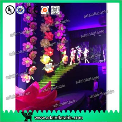 China 10m Popular Wedding Stage Decoration Event Inflatable Flower Chain With LED Light for sale