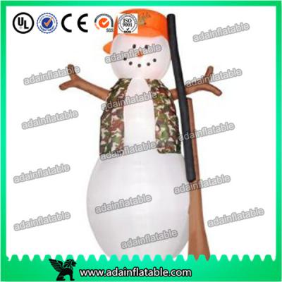 China Christmas Event Advertising Decoration Inflatable Snowman Mascot With LED Light for sale