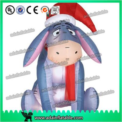 China Christmas Decoration Customized Inflatable Cartoon Event Mascot 2m Inflatable Donkey for sale