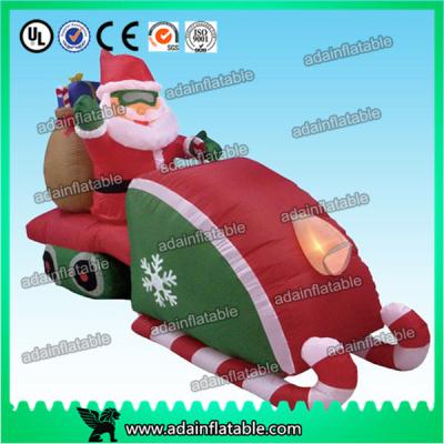 China 5m Inflatable Santa Claus With Sled For Christmas Event Advertising for sale