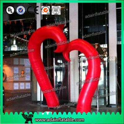 China New Brand Wedding Event Decoration Red Lighting Inflatable Cone/Inflatable Tusks for sale