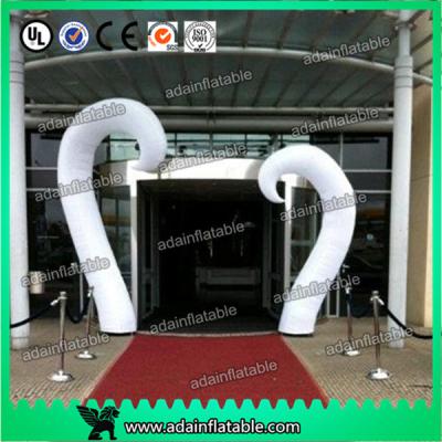 China Romantic White Inflatable Pillar Tusk Shape For Valentine Wedding Decoration for sale