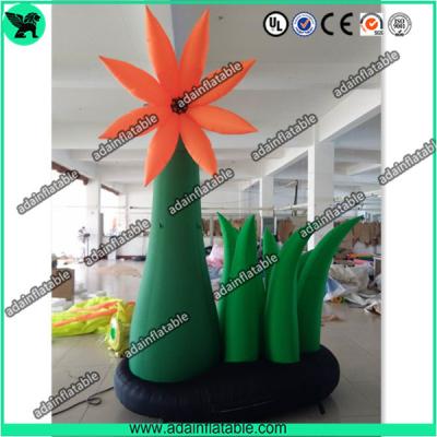 China 4m Event Party Decoration Oxford Inflatable Orange Flower Holiday Advertising Flower for sale