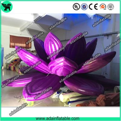 China Giant Wedding Decoration Inflatable Lotus , Oxford Inflatable Purple Flower for sale