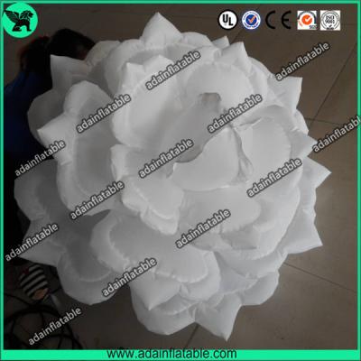 China 1.5m White LED Light Inflatable Rose Flower For Wedding Event Decoration for sale
