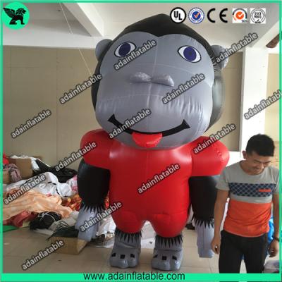 China Advertising Moving Inflatable Animal Monkey Cartoon Costume/Inflatable Monkey Mascot for sale