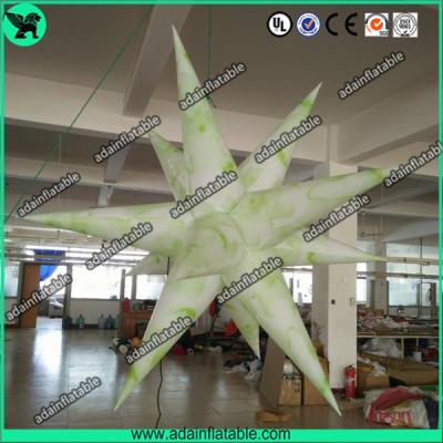 China 2m Green 210T Polyester Inflatable Star With LED Light  For Party Hanging Decoration for sale