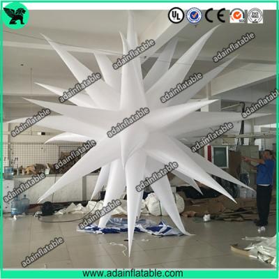 China 2m White Inflatable Star Giant Customized Star Model Flower Replica for sale