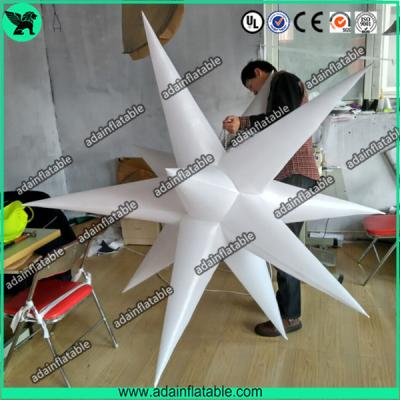China Festival Event Party Decoration White Lighting Inflatable Star for sale