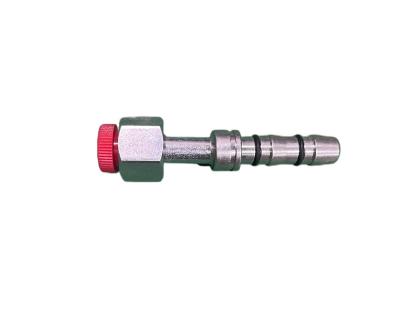 China ZJ4-019 4-Point Standard Size Refrigeration Pipe Connector with Built-in Service Valve and Dual O-Ring Sealing for HVAC Systems for sale