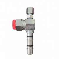 China ZJ4-019 4-Point Standard Size Refrigeration Pipe Connector with Built-in Service Valve and Dual O-Ring Sealing for HVAC Systems for sale