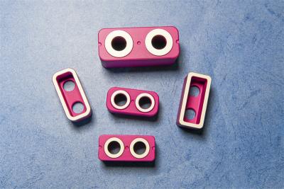 China Red Custom Metallized High Alumina Ceramic Relay Brazed With Metal Ceramic Composite for sale