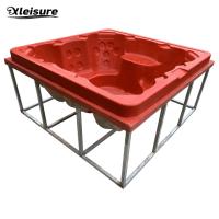 China 8-person all-seater square hot tub mould for wood-fired hot tub, hot tub with wood burner, hot tub with a stove bathtub for sale