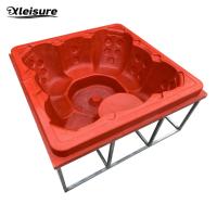 China 8-person all-seater square hot tub mould for wood-fired hot tub, hot tub with wood burner, hot tub with a stove bathtub for sale