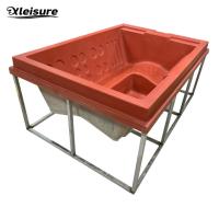 China customizable spacious 6-person party spa mold with classic design rectangular fiberglass FRP spa pool mould bathtub moul for sale