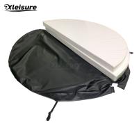 China Excellent Material round black spa cover encasing the skin  for hot tub wooden and inflatable spa cover for sale