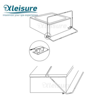 China Power Hot Tub Cover Lifter Weightless Pneumatic Lift Hot Tub Cover Lifter for sale