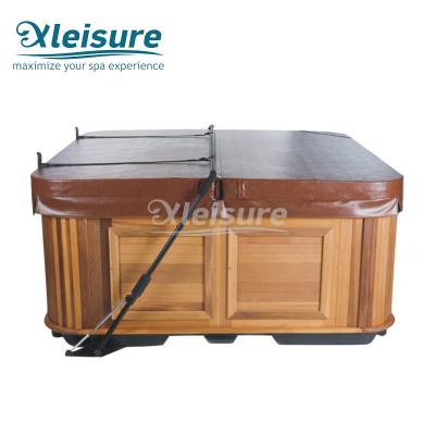 China Hydraulic Hot Tub Cover Lifter Mildew Resistance Spa Cover Lift And Caddy for sale