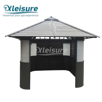 China Outdoor Outside Hot Tub Enclosures Burn Resistance Swim Spa Gazebo Heavy Duty for sale