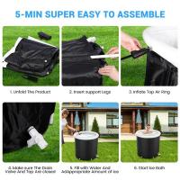 China Outdoor Sports & Fitness Cooling System Home Use Inflatable PVC Ice Bath Water Chiller Fast Ice Cold Plunge Tub for Water Filter for sale
