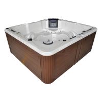 China Shwim Spa Large Outdoor Swim Hot Tub with 4 Seats and 2 Full-Body Lounges Portable for Parties and Relaxation Massage for sale