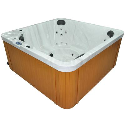 China 6-Person Modern Design Square Acrylic Outdoor Hot Tub Economically Priced with Convenient Massage Spa Function for sale