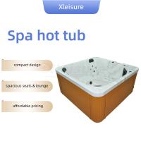 China 6-Person Modern Design Square Acrylic Outdoor Hot Tub Economically Priced with Convenient Massage Spa Function for sale